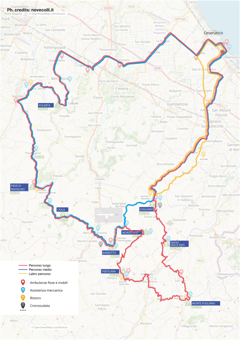 Nove Colli 2026: choose the route and the Bike Hotel in Cesenatico